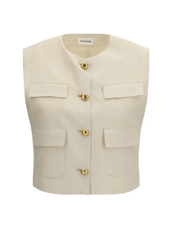 P.a.r.o.s.h Wool Gilet - Multicolor