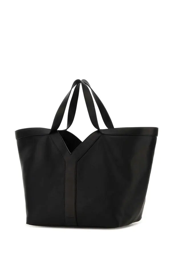 Saint Laurent Y" Shopping Bag In Calfskin Leather - Black