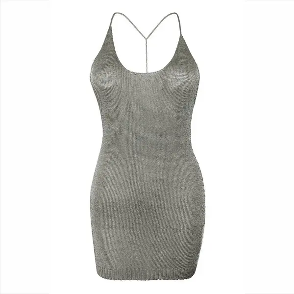 NATALIA FEDNER Sparkly Knit Mini Dress