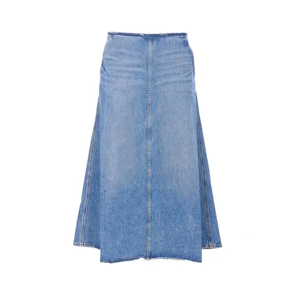 Alexander Wang Low Rise A-line Denim Skirt - Blue