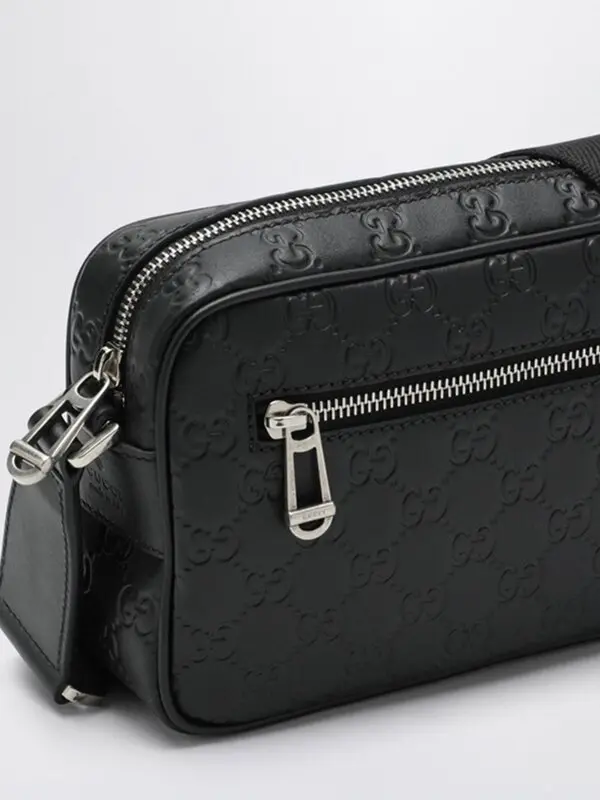 Gucci Calfskin Embossed Shoulder Bag