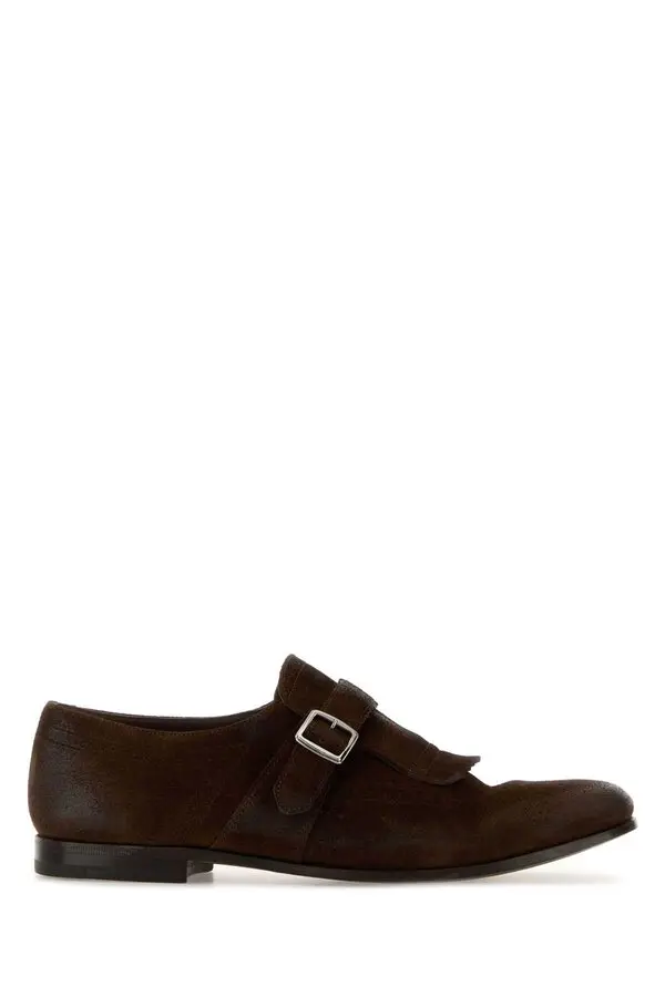 Church's Suede Shanghai Monk Strap Shoes