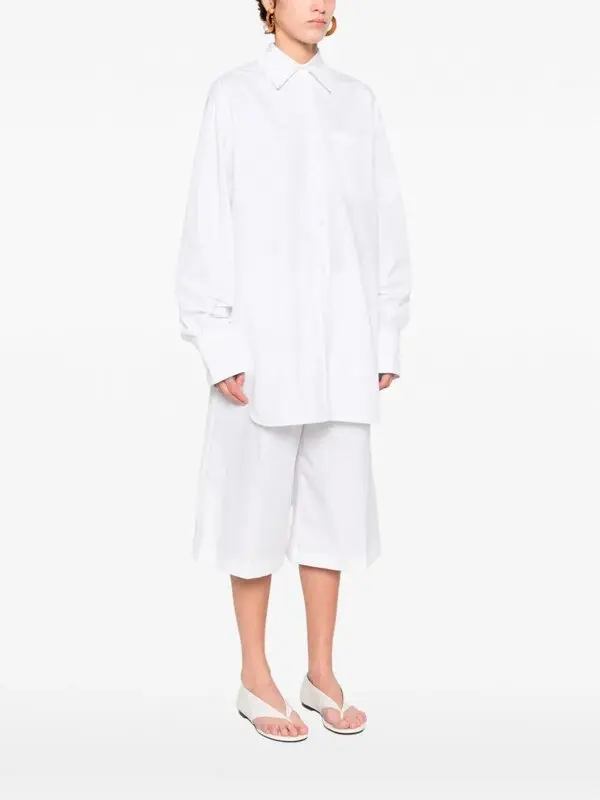 Sportmax Cotton Shirt With Classic Collar And Button Up Closure