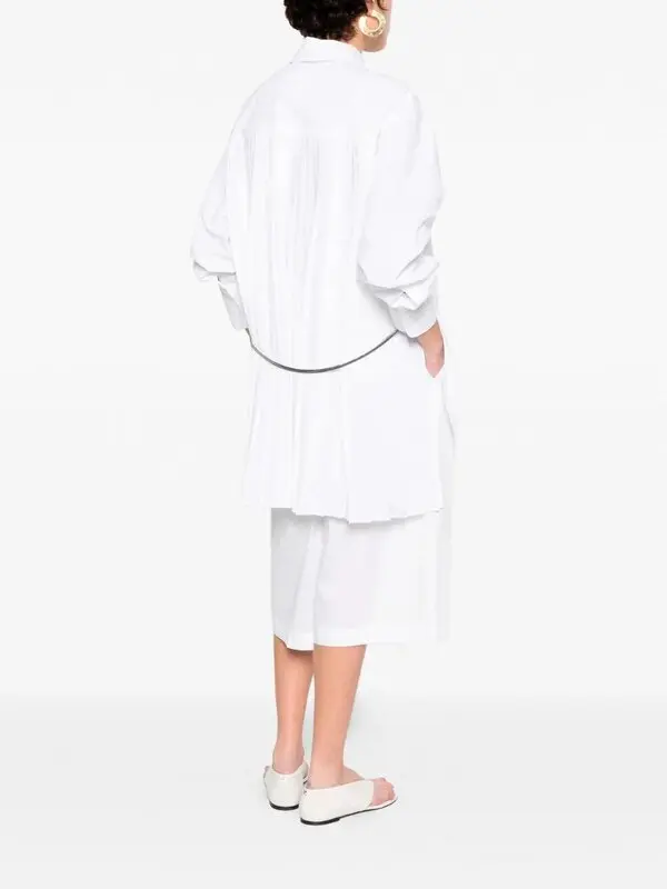 Sportmax Cotton Shirt With Classic Collar And Button Up Closure
