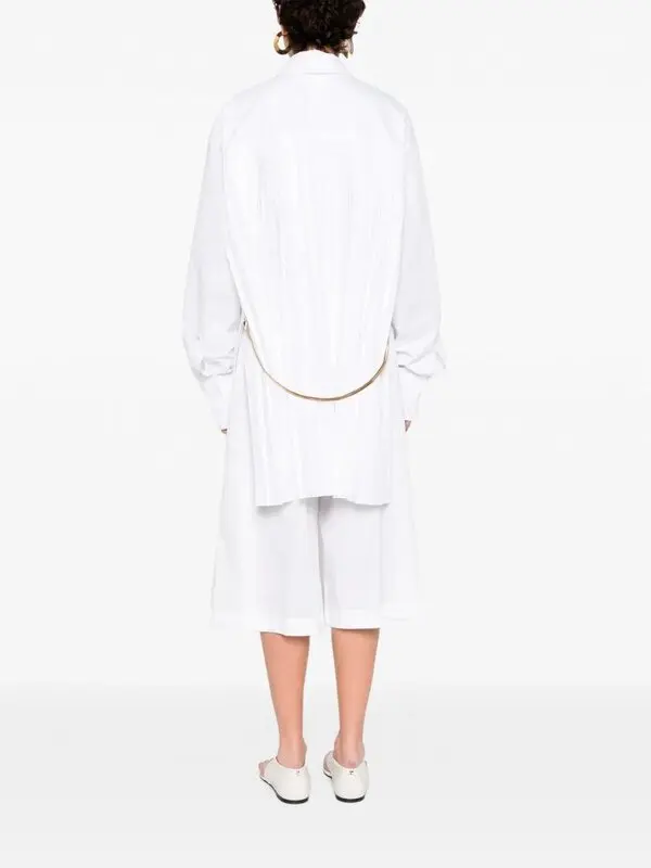 Sportmax Cotton Shirt With Classic Collar And Button Up Closure