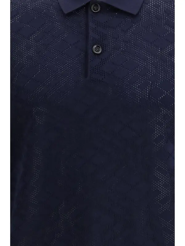Burberry Check Wool Polo