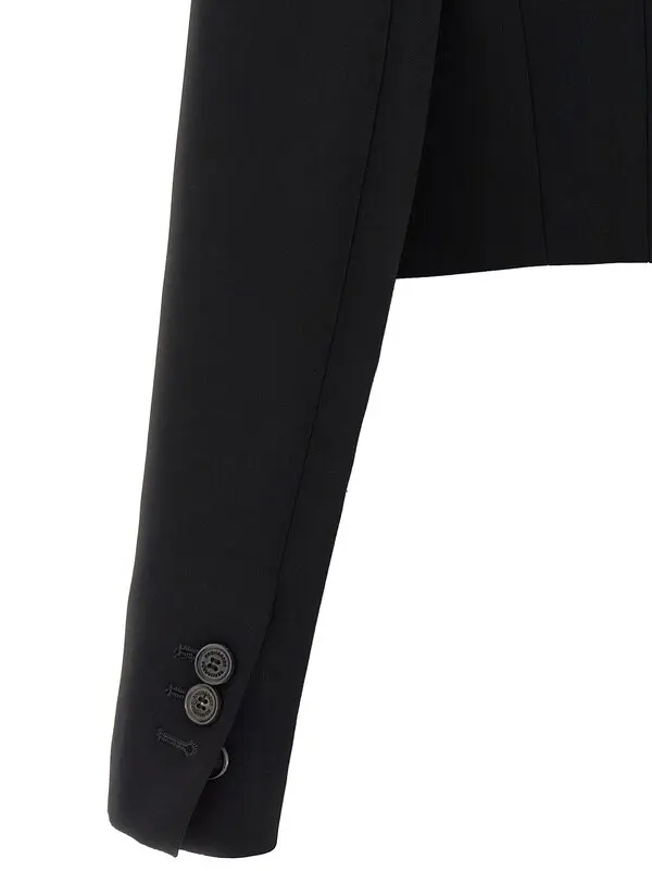 Dsquared2 D2 Jewel" Cropped Jacket With Embellished Clasp