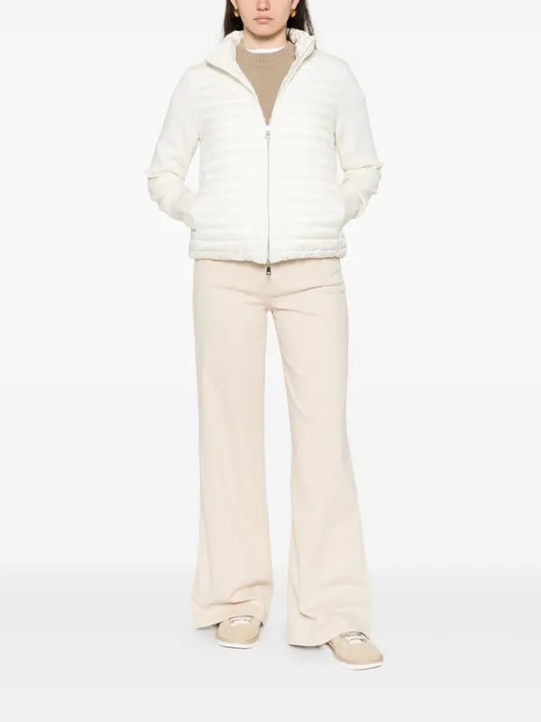 Moncler Padded Cardigan With Zip Fastening And Logo Patch Detail