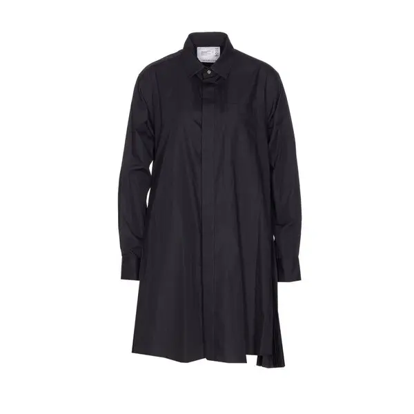 Sacai Long-sleeve Poplin Dress