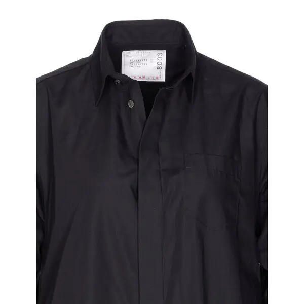 Sacai Long-sleeve Poplin Dress