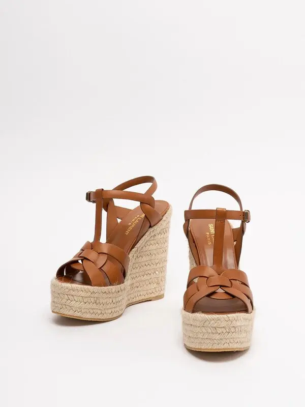 Saint Laurent Tribute Wedge Espadrilles - Multicolor