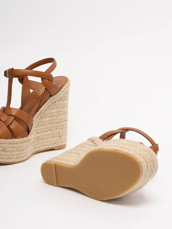 Saint Laurent Tribute Wedge Espadrilles - Multicolor
