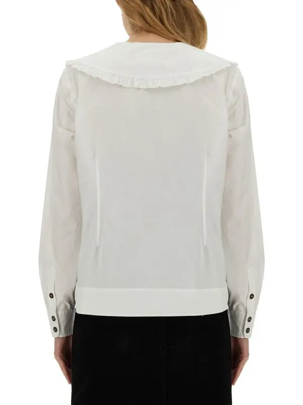 GANNI Peter Pan Collar Shirt
