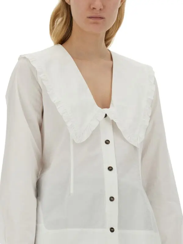 GANNI Peter Pan Collar Shirt