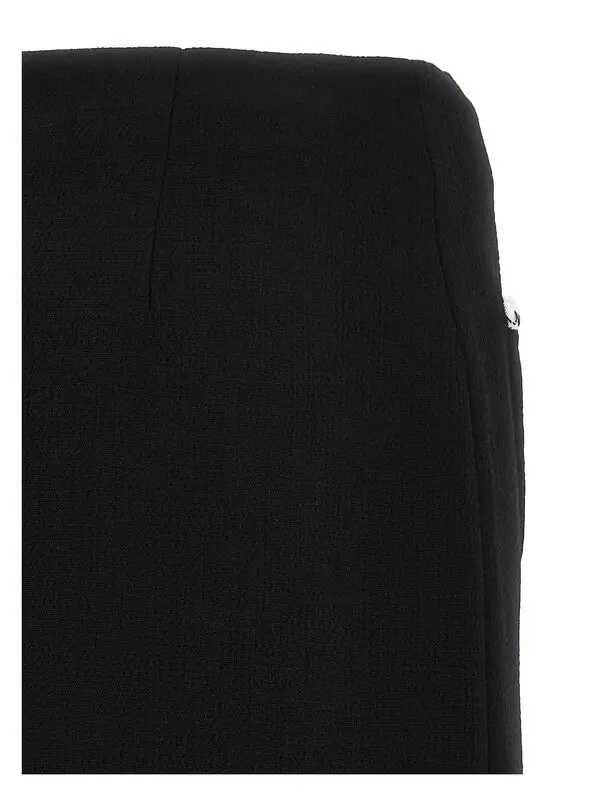 Moschino Heart Button Crepe Skirt