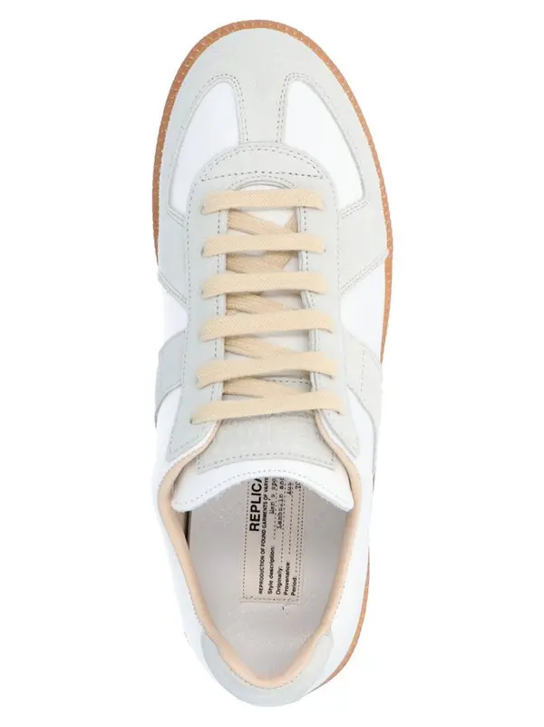MAISON MARGIELA Replica Leather And Suede Sneakers - White