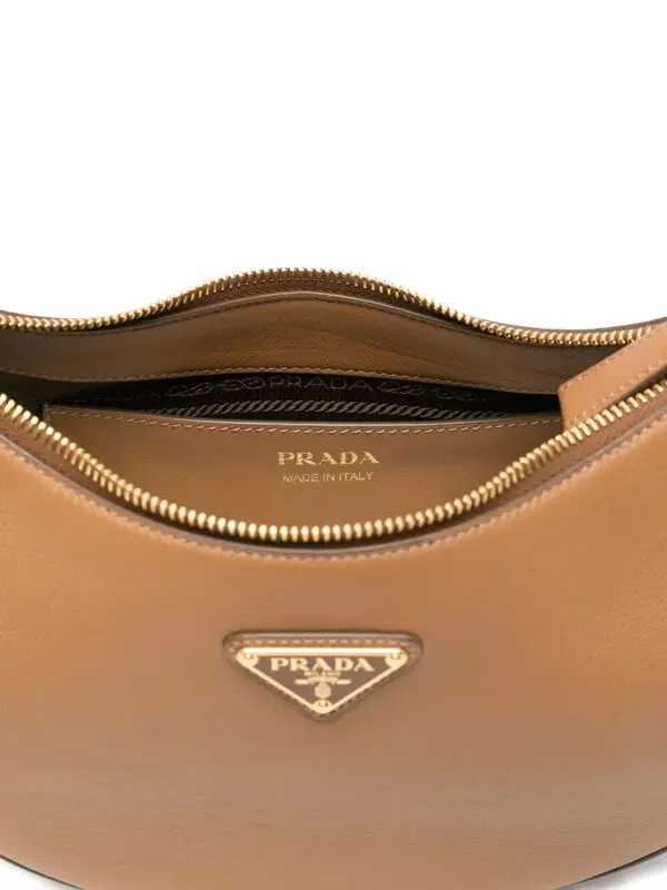 Prada Calf Leather Shoulder Bag - Brown