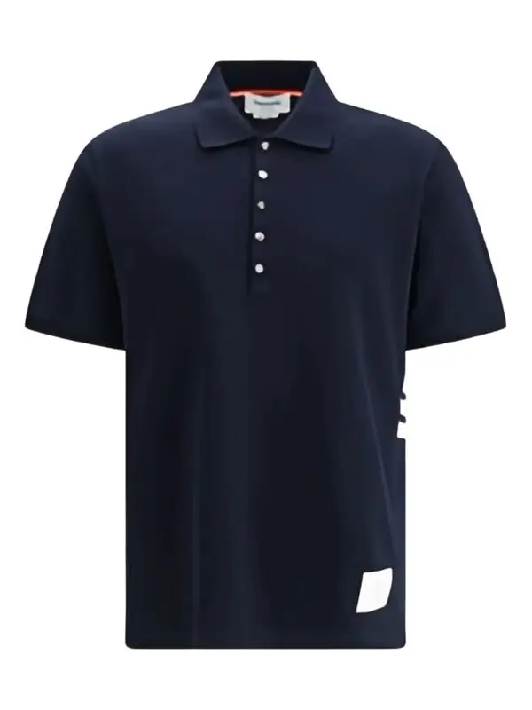 Thom Browne Classic Piqué 4-bar Polo - Blue