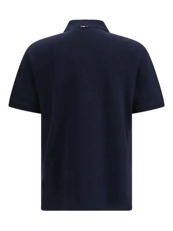 Thom Browne Classic Piqué 4-bar Polo - Blue