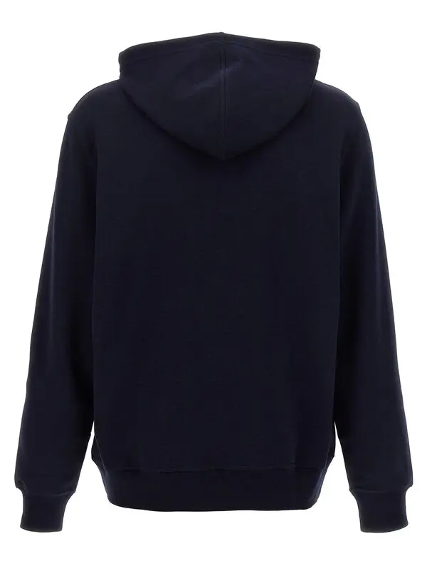 Brunello Cucinelli Full Zip Hoodie With Pockets - Blue