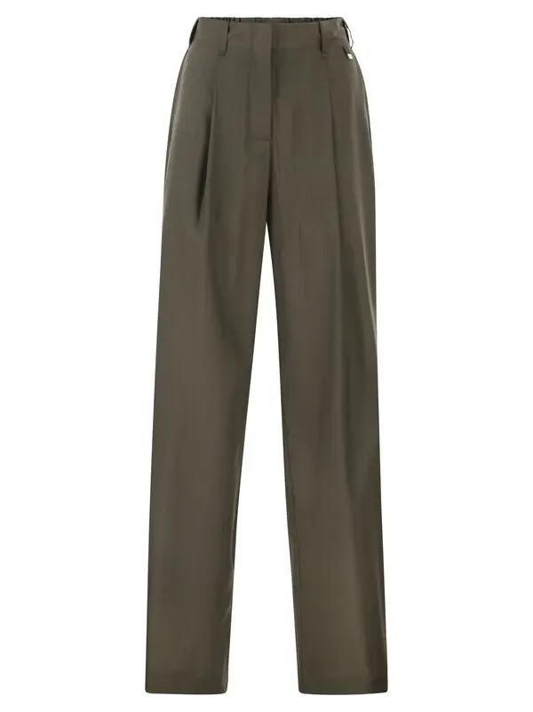 Herno Trousers In Tropical Wool - Multicolor