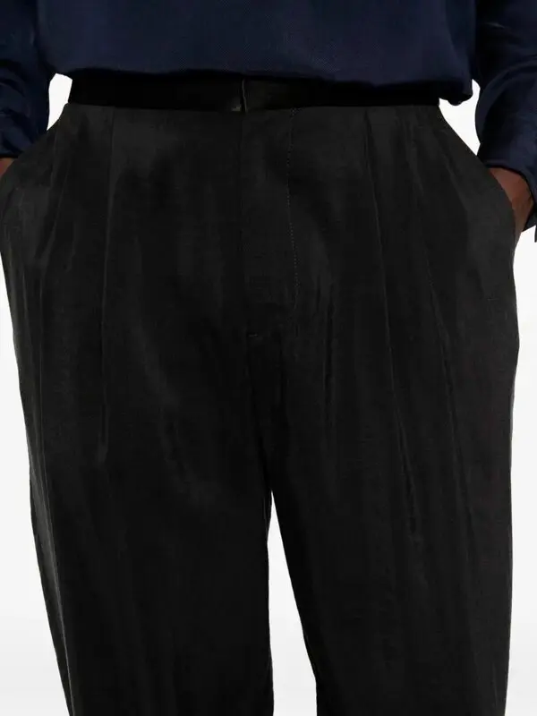 Giorgio Armani Silk Tailored Pants - Multicolor