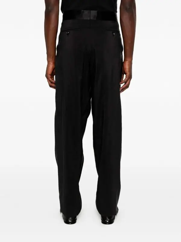 Giorgio Armani Silk Tailored Pants - Multicolor