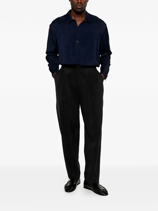 Giorgio Armani Silk Tailored Pants - Multicolor