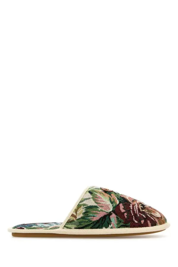 Valentino Garavani Printed Fabric Slippers - Multicolor