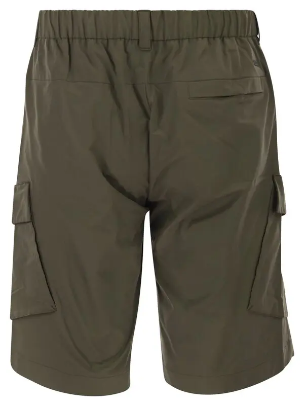 Herno Technical Fabric Cargo Bermuda Shorts - Multicolor