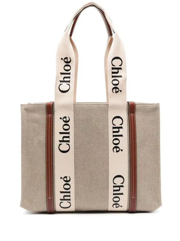 Chloé Woody Medium Canvas Tote - Multicolor
