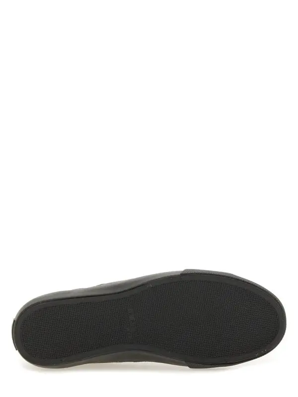BOSS Leather Lace-up Sneakers - Black