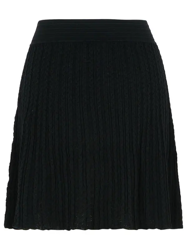 A.p.c. Kayla Wool Skirt With Embossed Texture