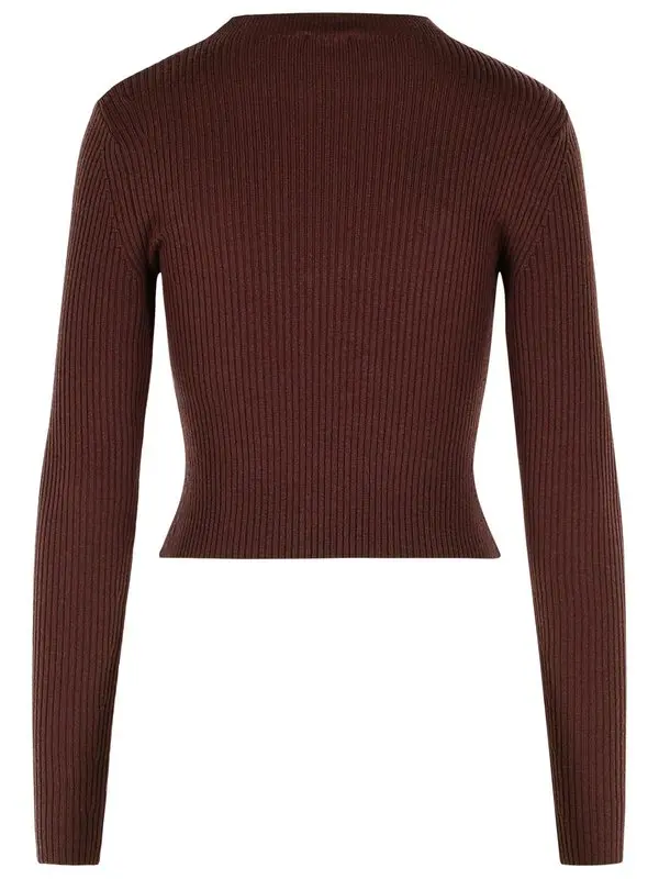 DIESEL® M-olina" Redwood Wool Sweater With Cut-out Detail - Multicolor