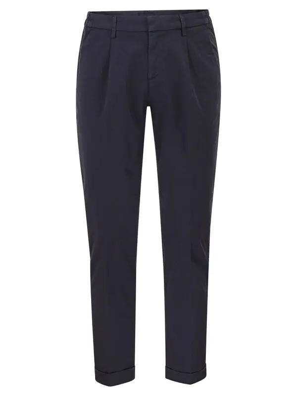 FAY Slim Fit Stretch Gabardine Capri Trousers - Multicolor