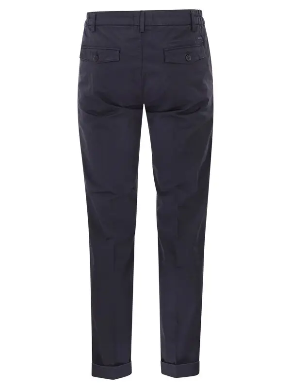 FAY Slim Fit Stretch Gabardine Capri Trousers - Multicolor