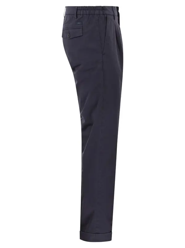 FAY Slim Fit Stretch Gabardine Capri Trousers - Multicolor