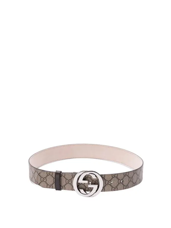 Gucci Gg Supreme Belt With Interlocking G Buckle - Multicolor