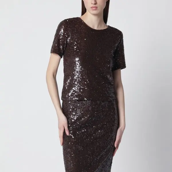 P.a.r.o.s.h Sequin Embellished Knit Top