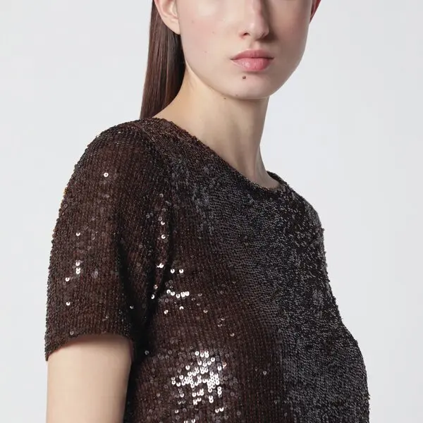 P.a.r.o.s.h Sequin Embellished Knit Top