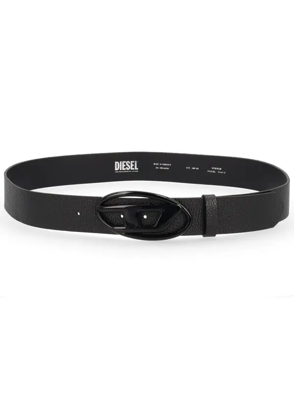 DIESEL® B-1dr Leather Belt - Black