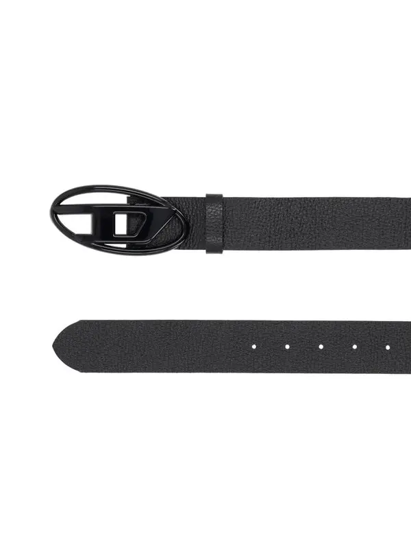DIESEL® B-1dr Leather Belt - Black
