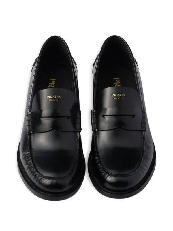 Prada Leather Loafers With Rope Detailing - Multicolor