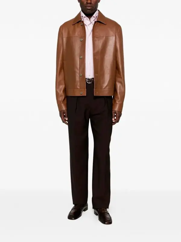 Jacob Cohen Trucker Leather Jacket