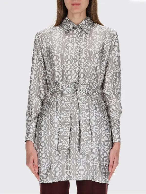 Max Mara Long Sleeve Silk Dress - Cream
