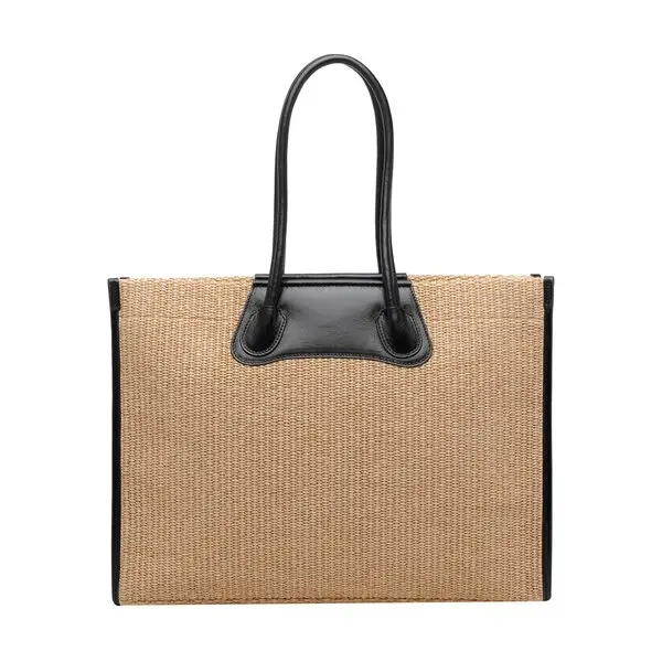 VIVIENNE WESTWOOD Raffia Effect Tote Bag