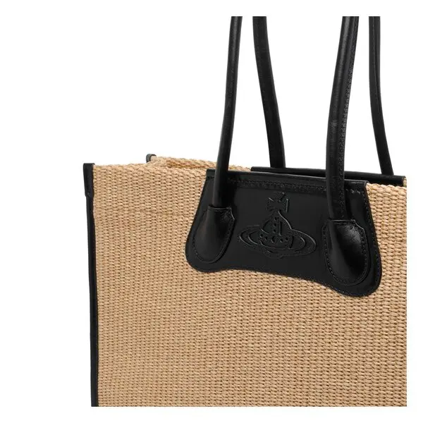 VIVIENNE WESTWOOD Raffia Effect Tote Bag
