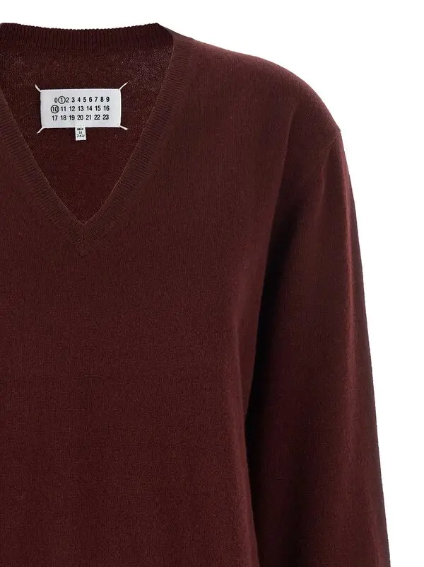MAISON MARGIELA Virgin Wool V-neck Sweater