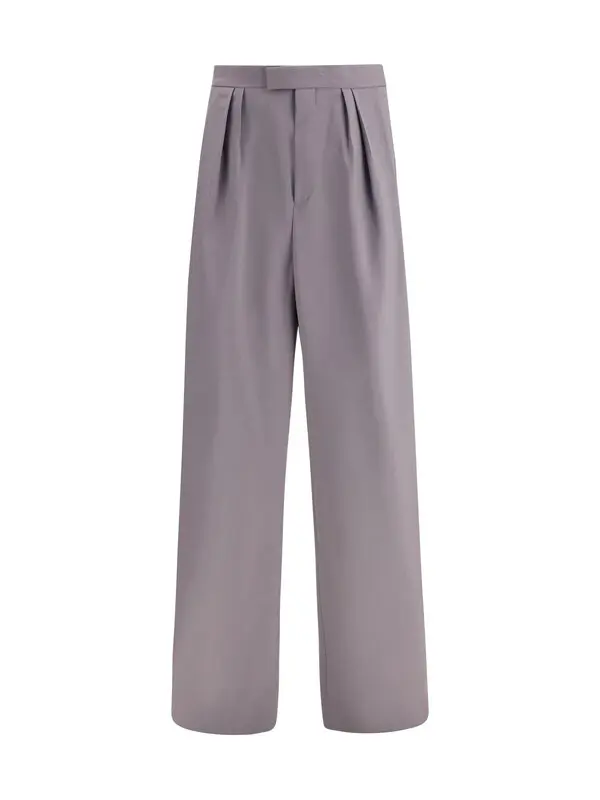 Dries Van Noten Tailored Pleated Wide Leg Wool And Mohair Trousers
