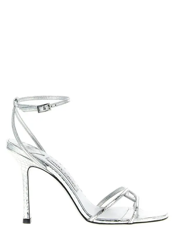 JIMMY CHOO Leo Sandals - Silver